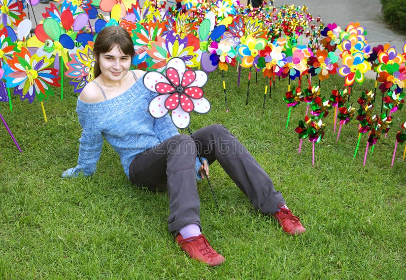 Colorful Wind Wheels For Kids Picture. Image: 5331328