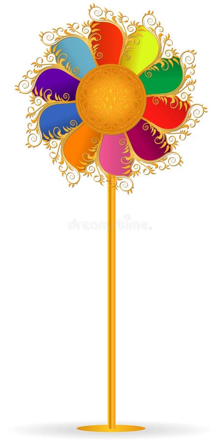 Colorful Windmill, Ornamented, Stock Vector - Illustration of rotate ...