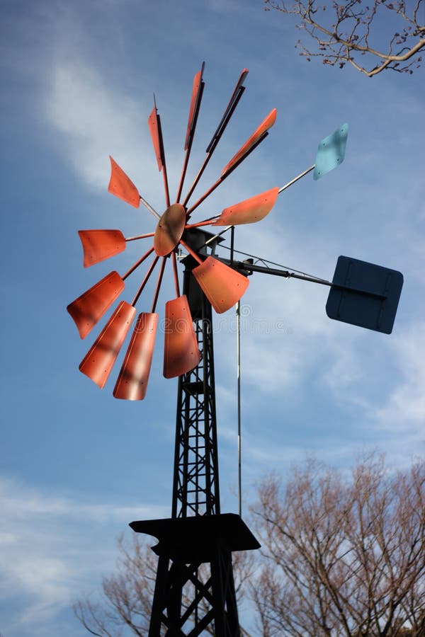 Colorful Windmill stock image. Image of clouds, outside - 42927747