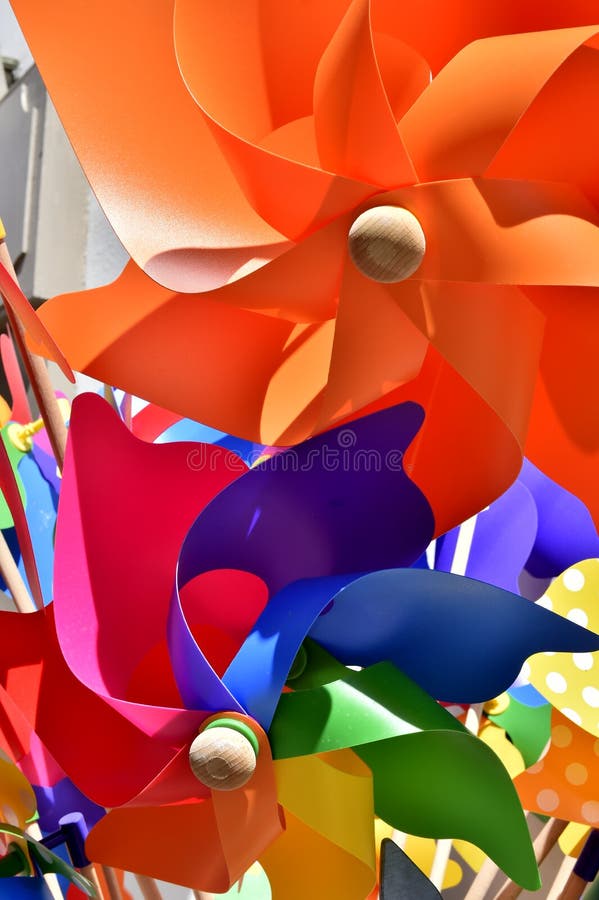Colorful windmills stock photo. Image of abstract, copy - 55589112