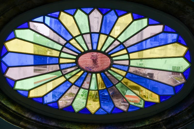 Colorful Window for Background Editorial Photo - Image of window, round ...