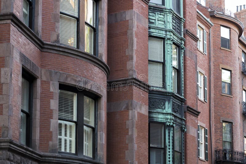 Windows of Boston stock photo. Image of brick, colorful - 106184914