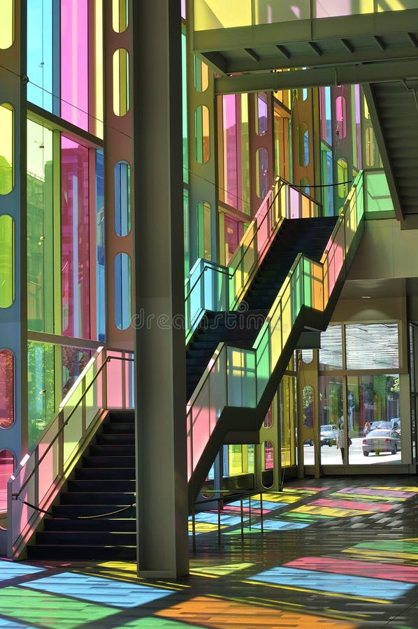 Colorful windows stock photo. Image of girder, illumination - 20125984