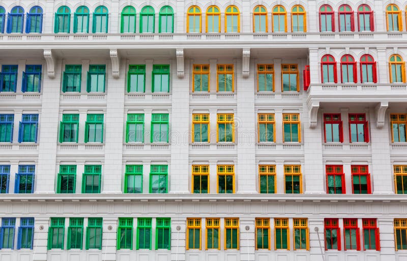 Colorful windows stock image. Image of house, fasade - 22746833