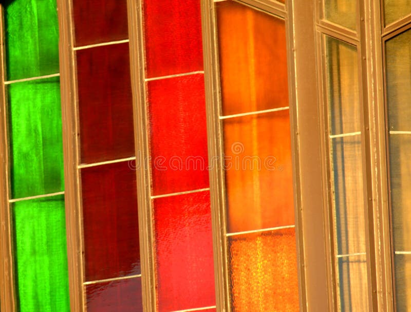 Colorful windows stock photo. Image of panes, wood, brown - 4613292