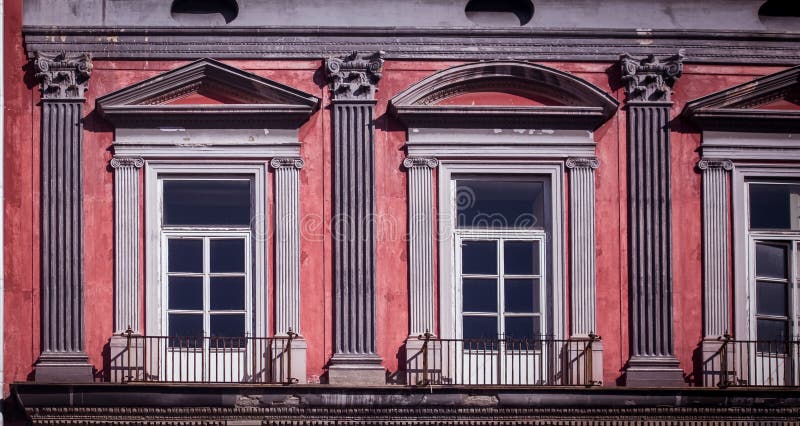 Ornate Windows in Naples Italy Stock Photo - Image of city, outdoor ...