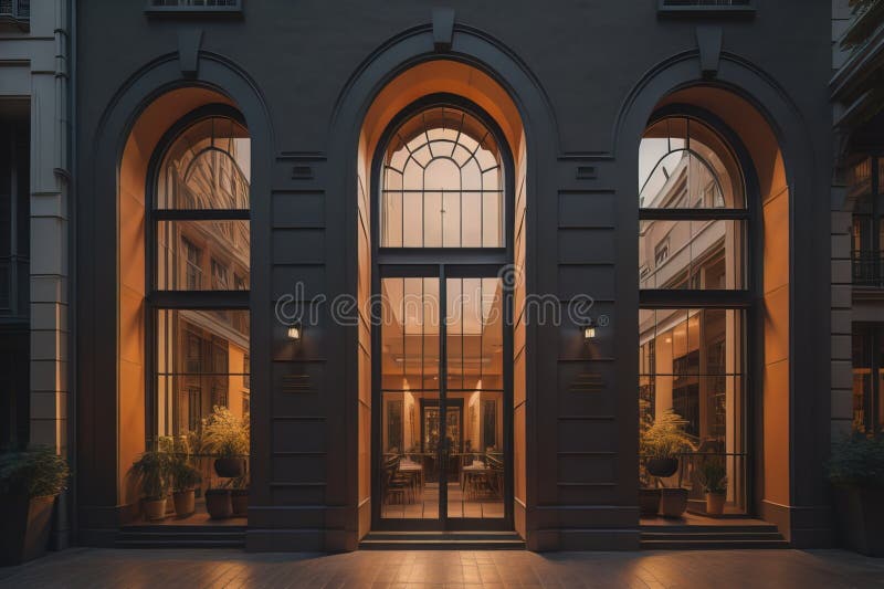 Colorful Windows of a Typical House in the City, Ai Generative Stock ...