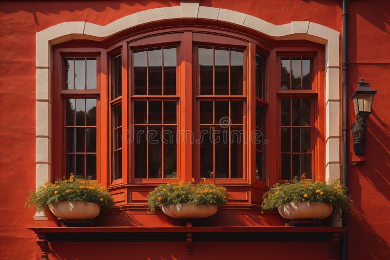 Colorful Windows of a Typical House in the City, Ai Generative Stock ...