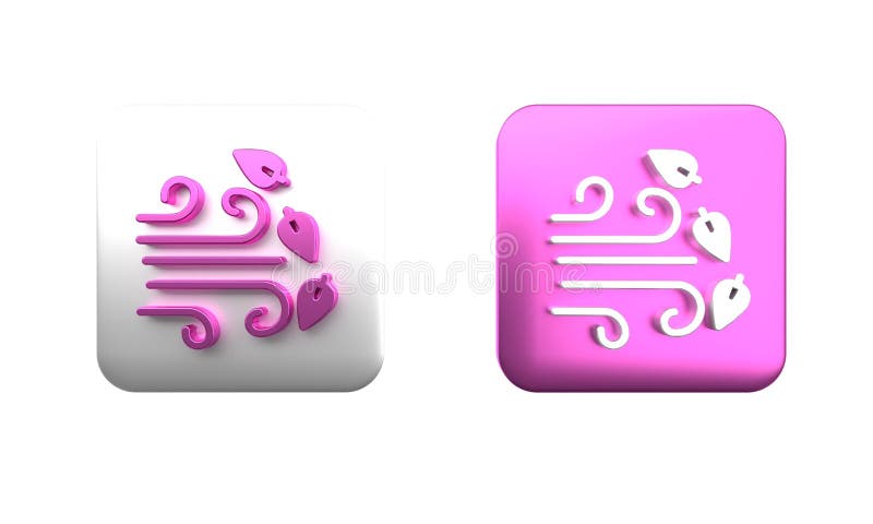 Colorful Windy Weather Icon Isolated on White Background. Cloud and ...