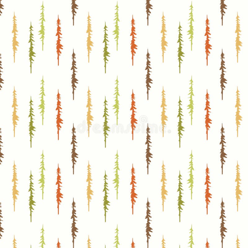 Colorful Winter Tree Shape Design Seamless Stock Illustration ...