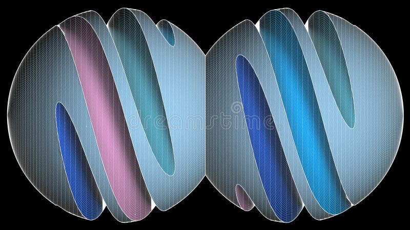 Colorful Wire Frame Slice Sphere Shape Evolving Loop Stock Footage ...