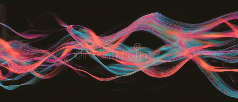 Colorful Wires Create an Abstract Display of Changing Speeds and Data ...