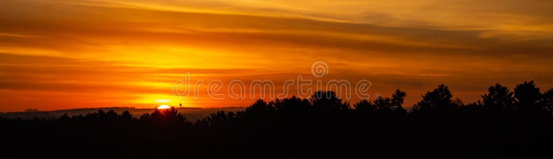 Colorful Wisconsin Sunset in November Stock Photo - Image of dusk ...