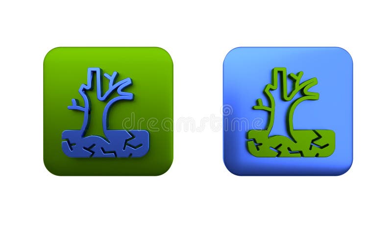 Colorful Withered Tree Icon Isolated on White Background. Bare Tree ...