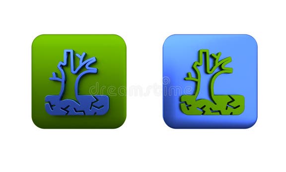 Colorful Withered Tree Icon Isolated on White Background. Bare Tree ...
