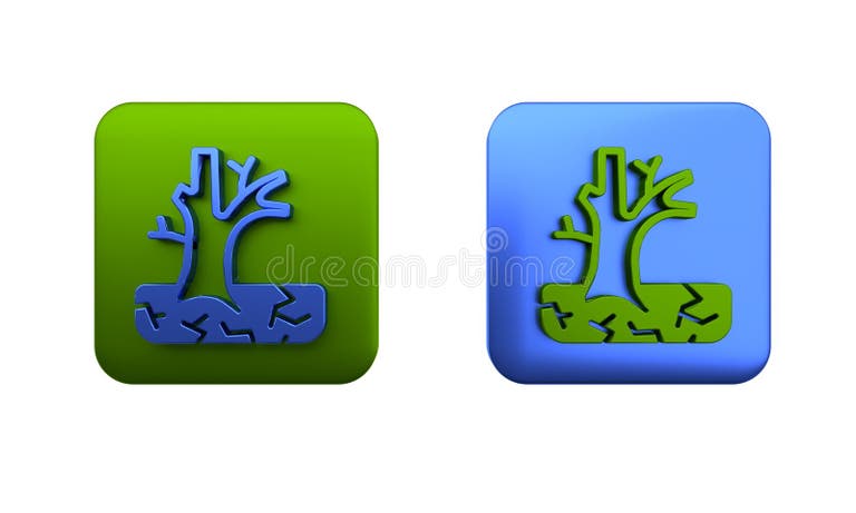 Colorful Withered Tree Icon Isolated on White Background. Bare Tree ...