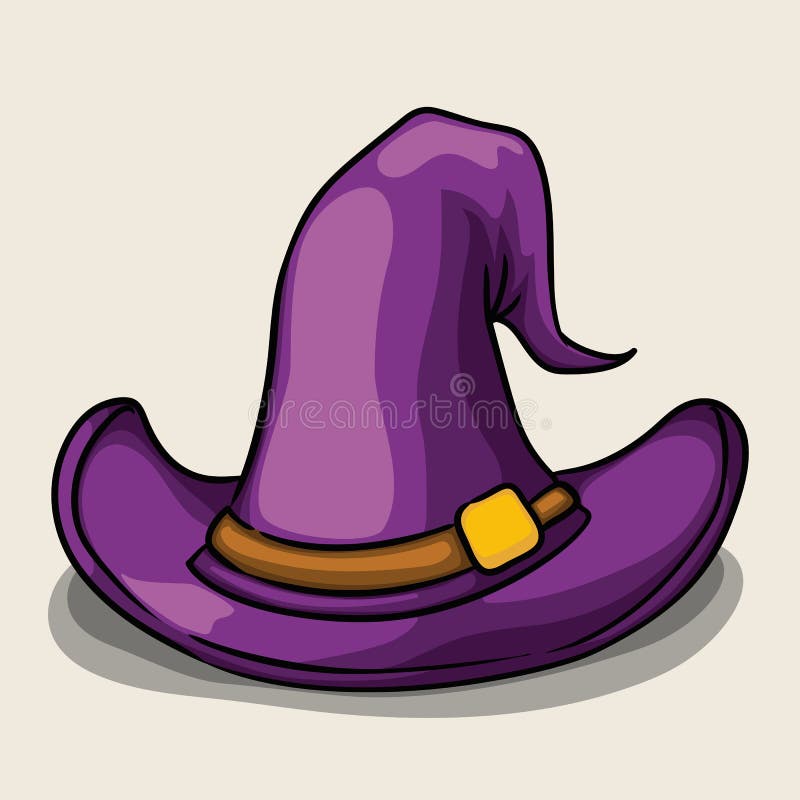 Colorful Wizard Hat in Cartoon Style, Vector Illustration Stock Vector ...