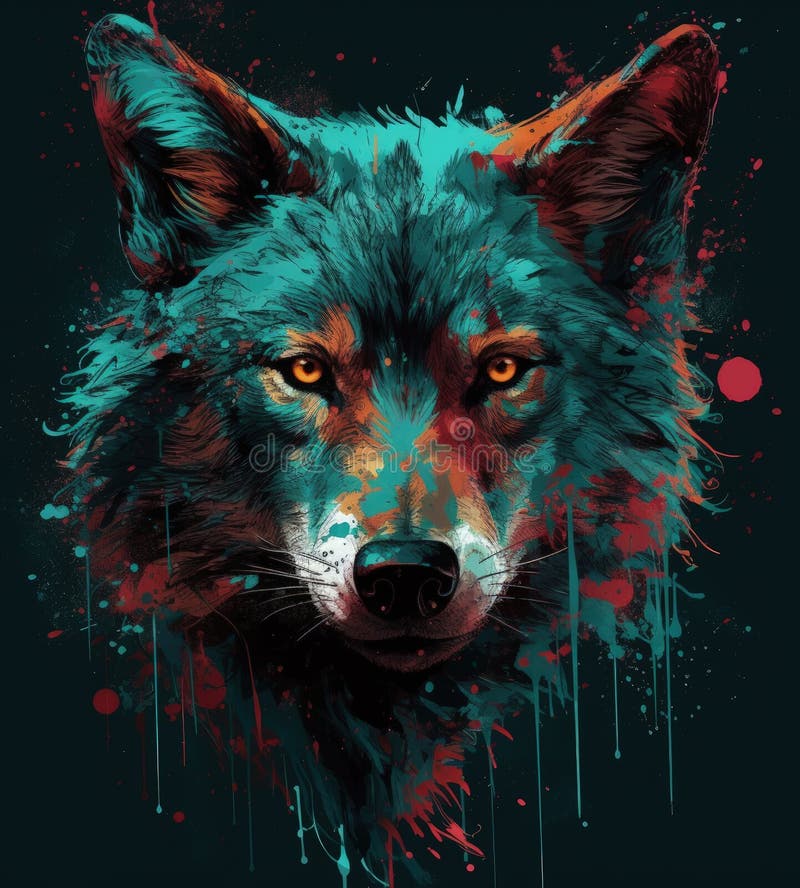 Colorful Red Wolf Background, Wildlife Nature Predator Animal Hd ...
