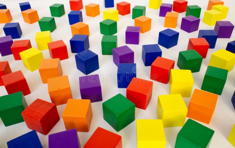 Colorful Wood Block Tiles Patterns Abstract Background Stock Photo ...