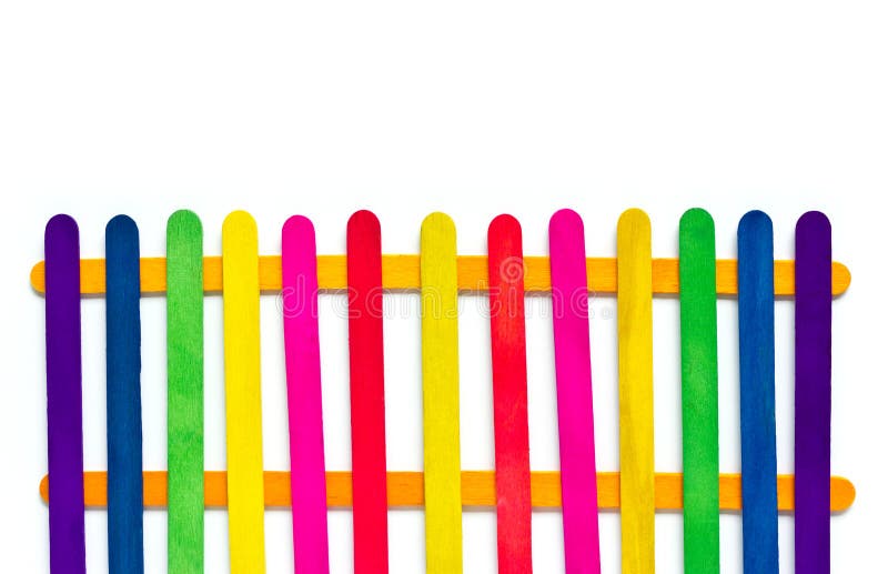 Colourful popsicle sticks stock photo. Image of wood - 74129822
