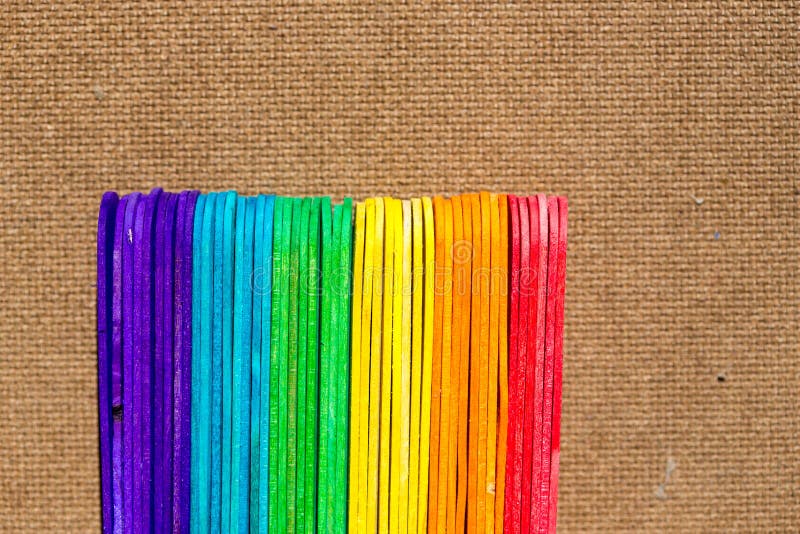 Colorful Wood Ice Cream Stick Stock Image - Image of mixer, brown: 65676593