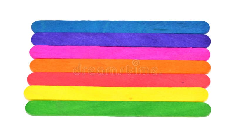 Colorful Wood Ice-cream Stick Stock Image - Image of brown, pink: 31210485