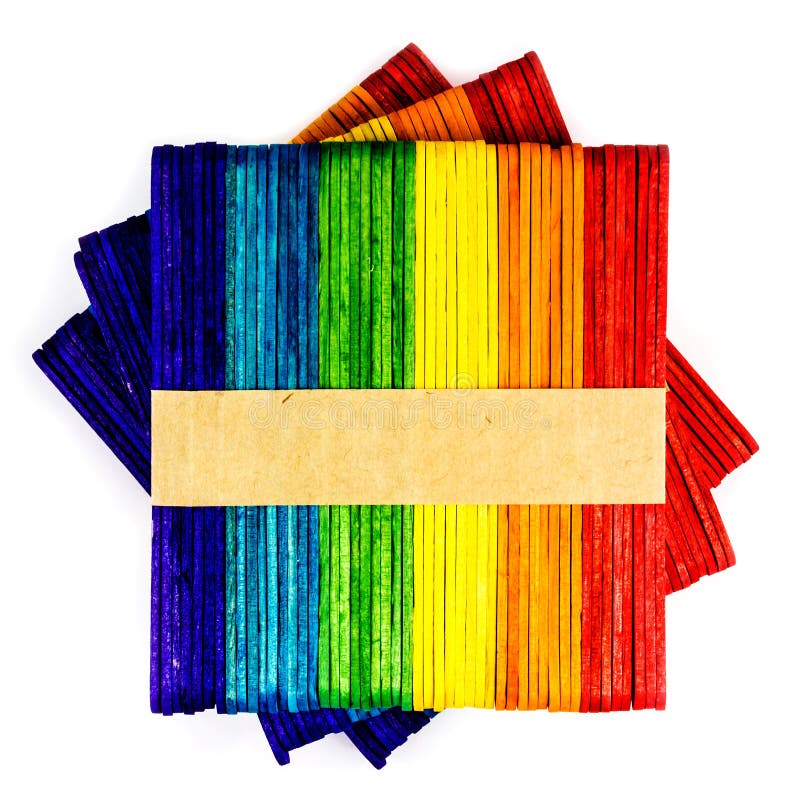 Colorful Wood Ice-cream Stick Stock Image - Image of colorful, blank ...