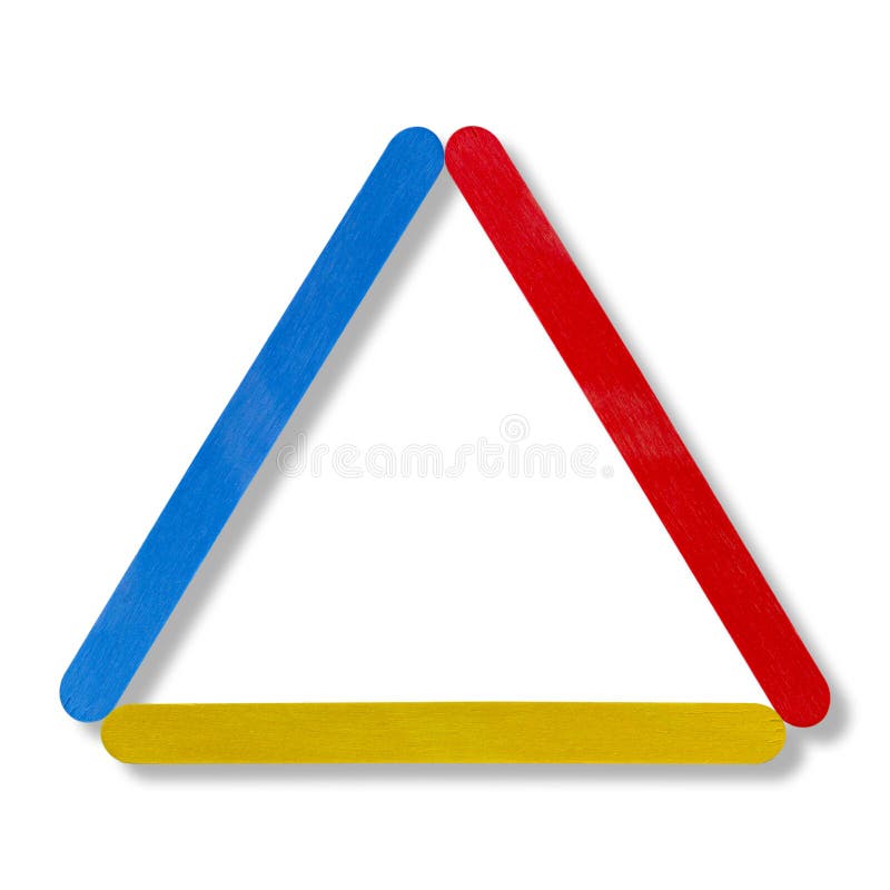 A Colorful Wood Ice Cream Stick Triangles Stock Photo - Image of color ...