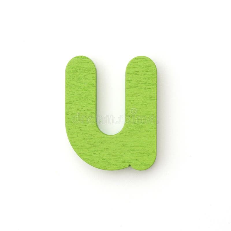 Colorful Wood U Letters Isolated on White Stock Image - Image of white ...