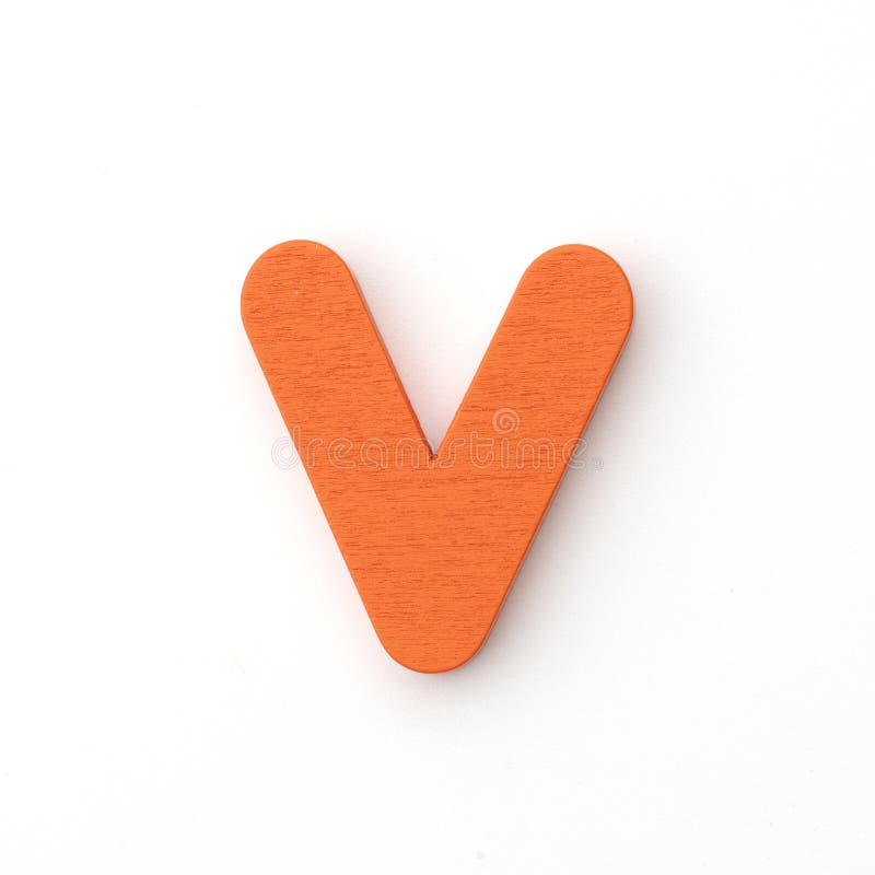 Colorful Wood V Letters Isolated on White Stock Image - Image of school ...