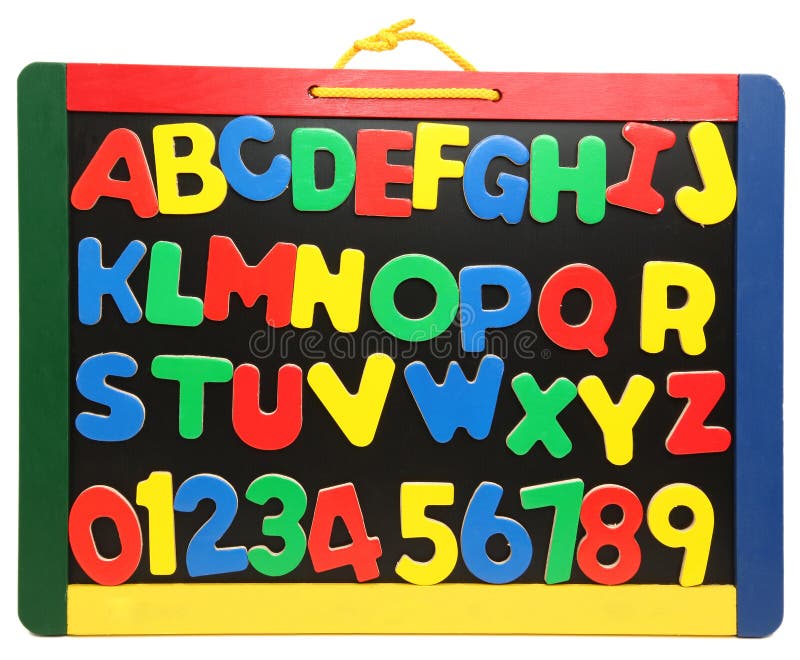 Colorful Wooden Alphabet and Numbers Stock Image - Image of numbers ...