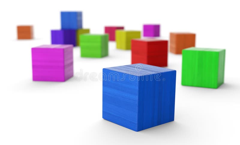 Colorful wooden blocks stock image. Image of toys, isolated - 35029167