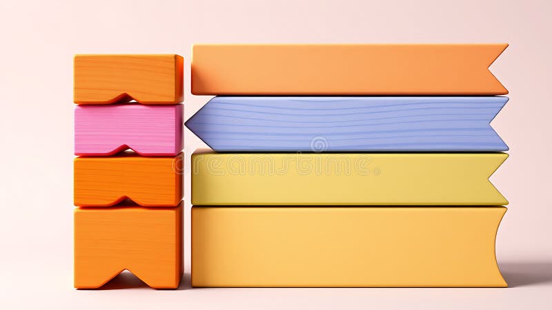 Colorful Wooden Blocks Stacked in a Creative Arrangement Stock ...