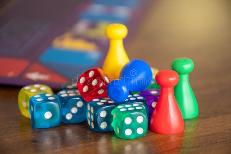 Colorful Wooden Component of Board Game Stock Image - Image of game ...