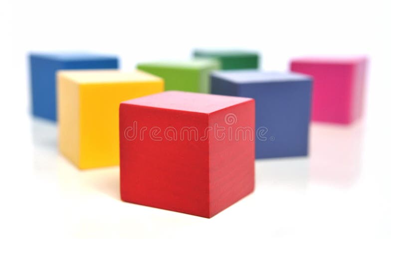 Toy Blocks, Multicolor Wooden Game Cube, Blank Boxes Stock Image ...