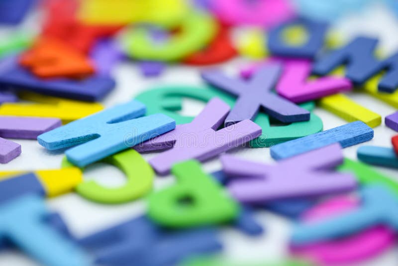 Colorful Wooden English Alphabe,Concept of Education. Stock Image ...