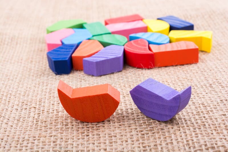 Colorful Pieces of a Logic Puzzle Stock Image - Image of learning ...