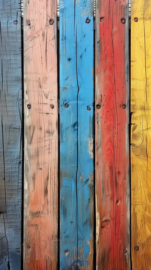 Colorful Wooden Planks Background, Rustic Textures. Creativity and Art ...
