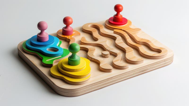Colorful Wooden Puzzle Toy for Children S Cognitive Development Stock ...