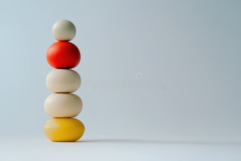 Colorful Wooden Shapes Stacked Creatively for Play Stock Photo - Image ...