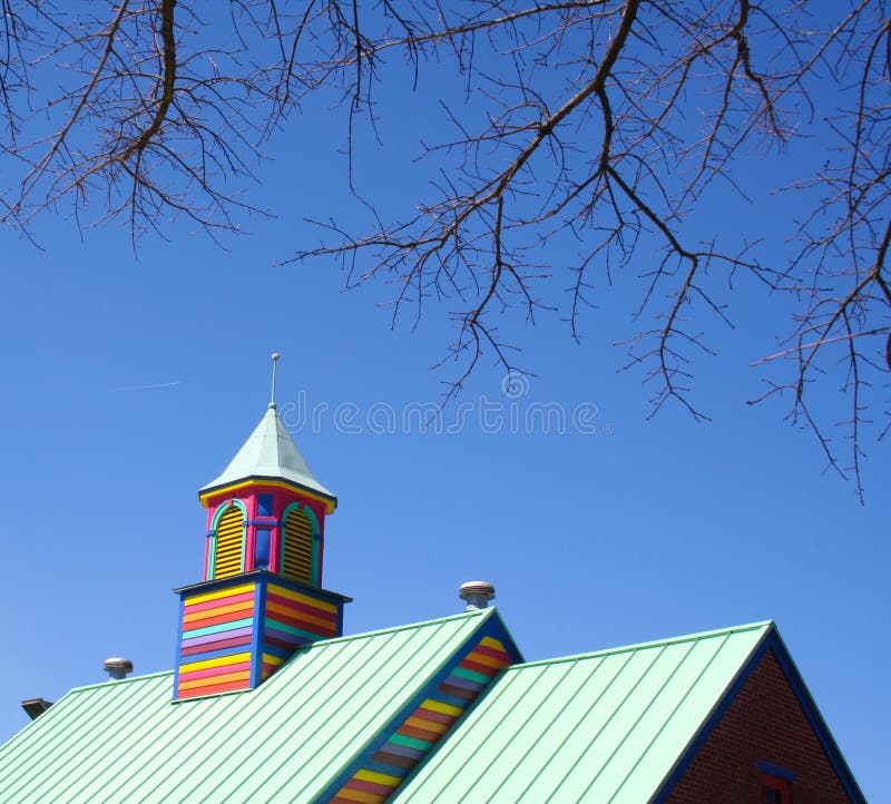 Colorful wooden tower stock photo. Image of building, roof - 4146518