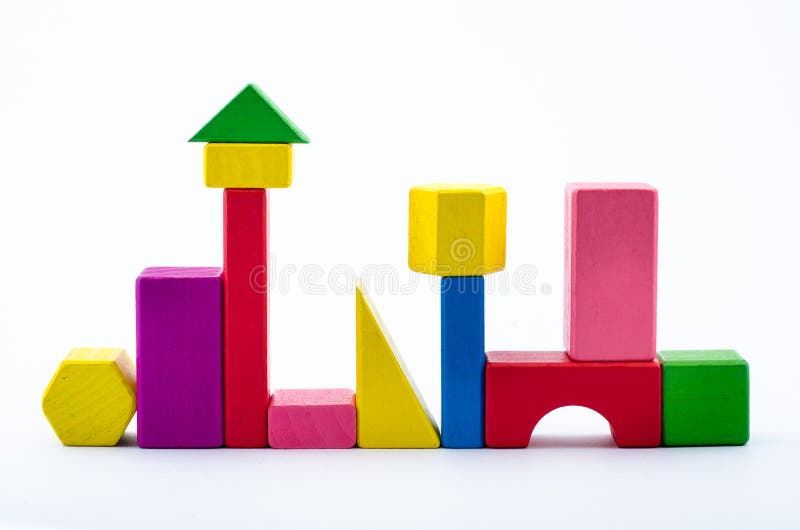 Colorful wooden toy block stock image. Image of color - 57437345