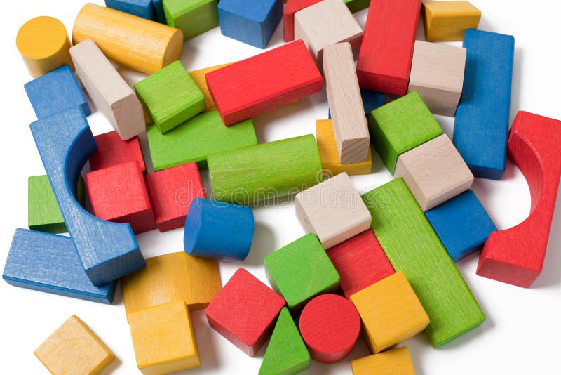 Toys Blocks, Multicolor Wooden Building Bricks, Heap of Colorful Stock ...