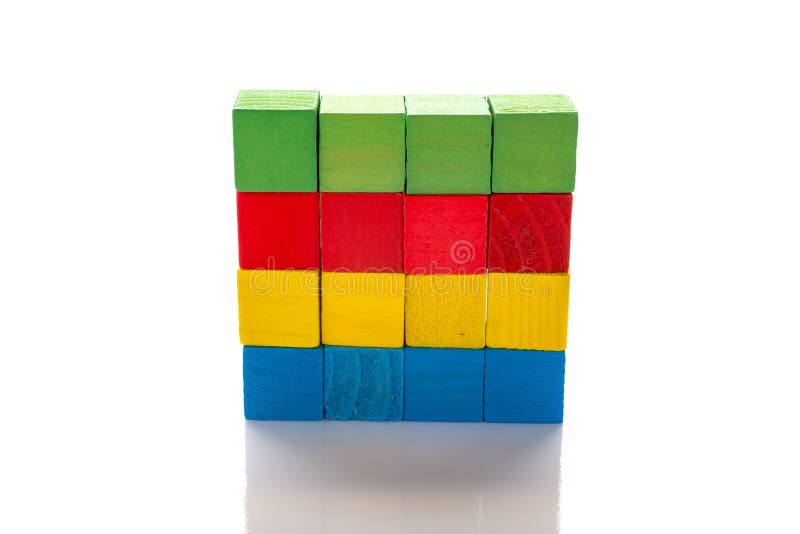 Colorful Wooden Toy Blocks Stack Up Stock Photo - Image of block ...