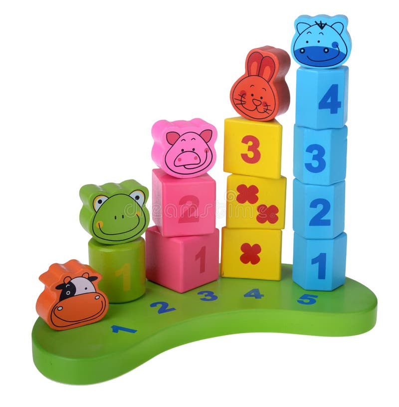 Colorful Wooden Toy Pyramid Stock Photo - Image of logic, isolated ...