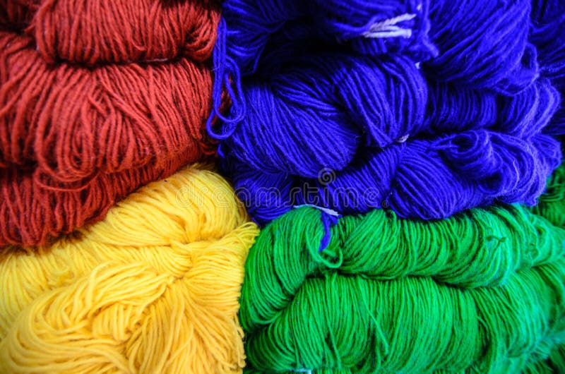 Colorful wool skeins stock image. Image of vibrant, closeup - 19098957
