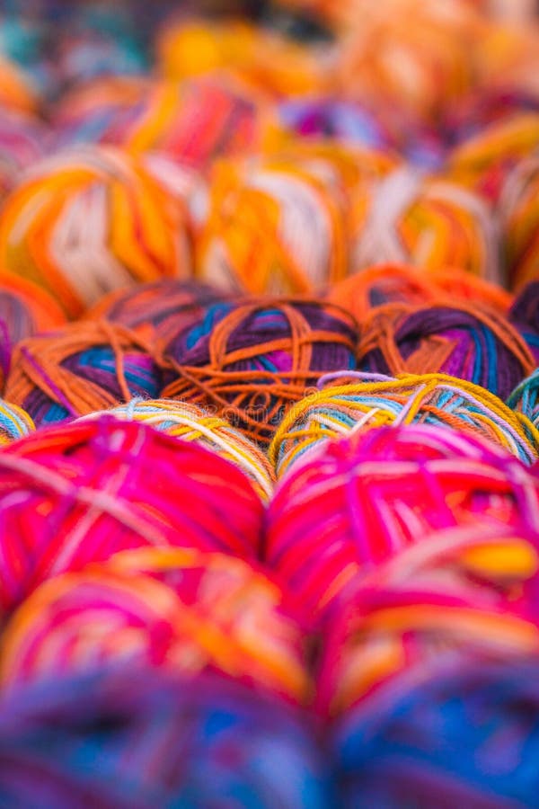 Colorful Wool Closeup Which is Needed for Knitting Stock Image - Image ...