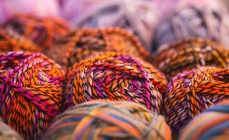 Colorful Wool Closeup Which is Needed for Knitting Stock Image - Image ...