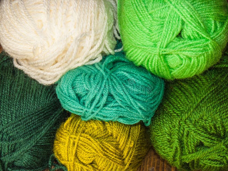 Colorful Wool, Green Wool Wall Stock Photo - Image of industry, pattern ...
