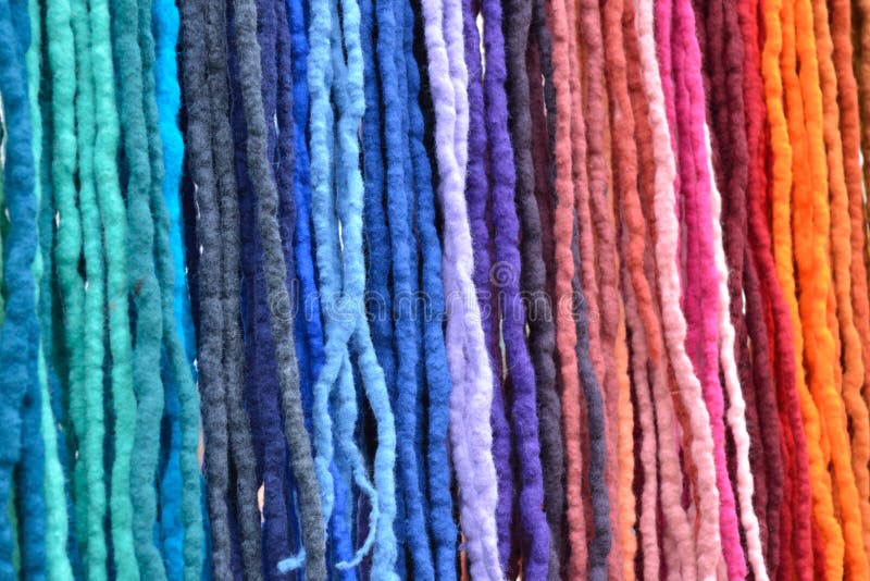 Colorful wool threads stock image. Image of feltlike - 72345885
